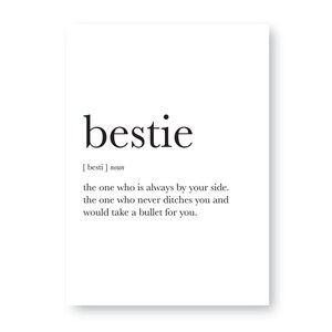 Bestie Noun Sign, Humorous Bestie Noun Sign, Best Friend Sign, Bestie ...