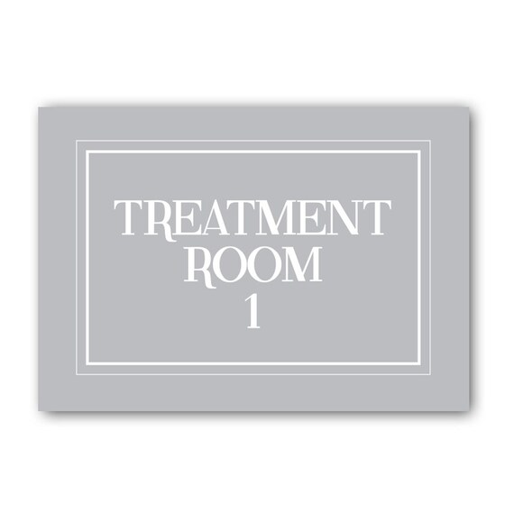 Treatment Room One Sign Treatment Room Sign The Treatment | Etsy