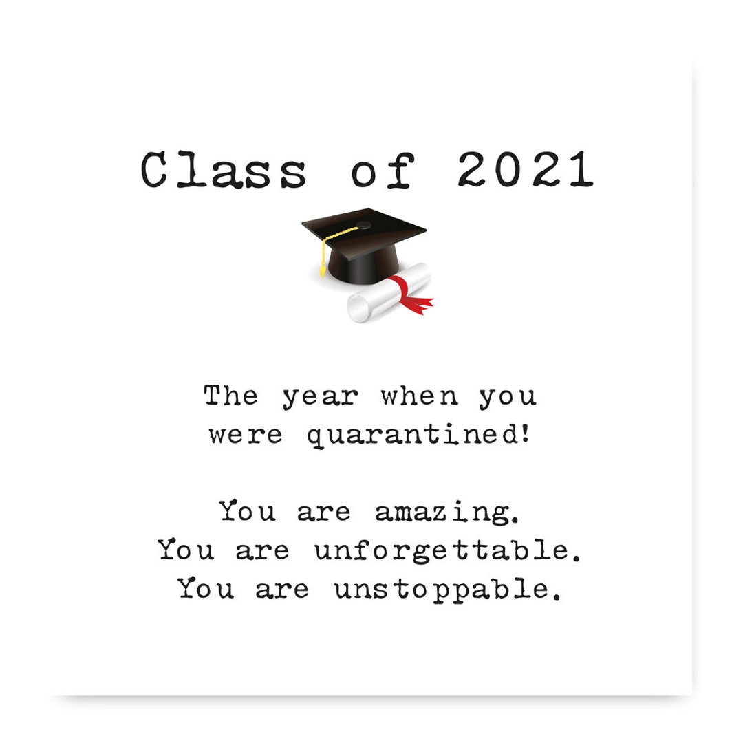 Class of 2021 Graduation Card, 2021 Graduation Cards, Card, Isolation ...