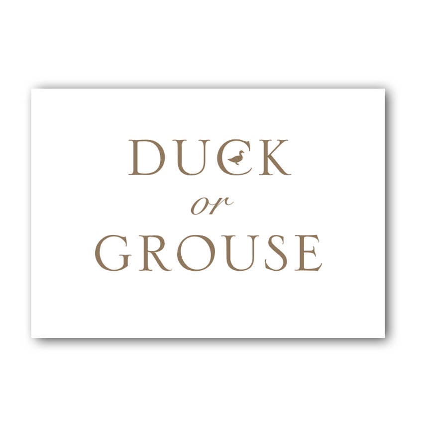 Duck or Grouse Sign, Duck Sign, Grouse Sign, Low Ceiling Sign, Duck ...