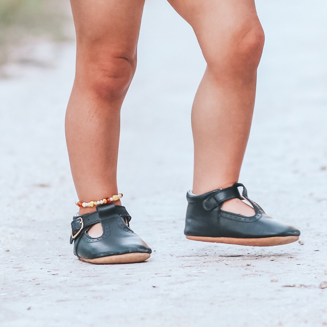 Black Hard Sole and Soft Sole T-bar Shoes Black Soft Sole T-bar Baby ...