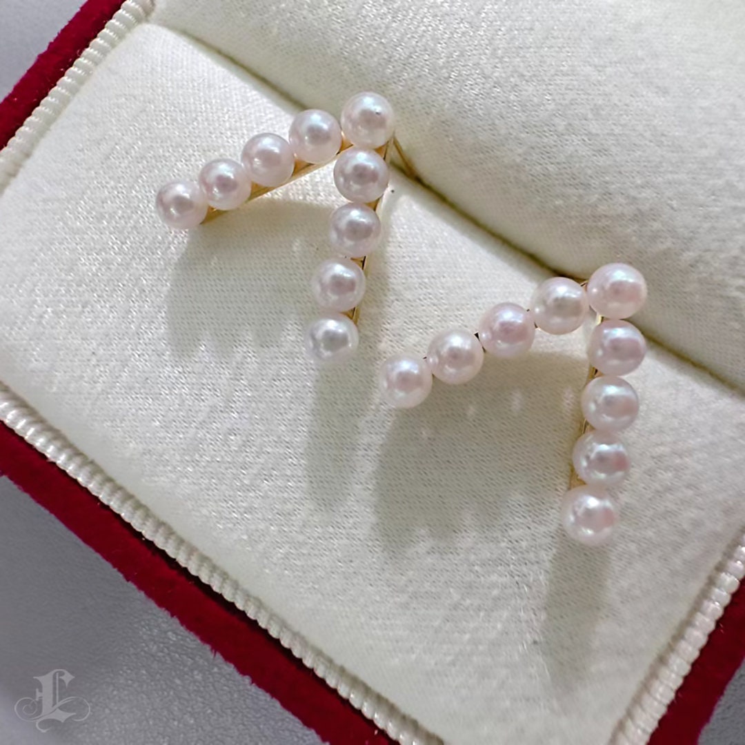 AAA 3-4 Mm Baby Akoya Pearl Fashion Earring 18k Gold - Etsy