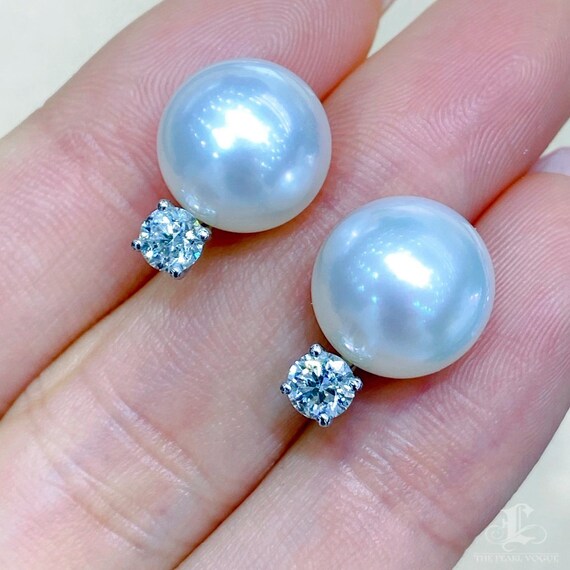 0.60 Ct SI Diamond AAAA 11 Mm Pinctada Maxima Pearl Classic - Etsy