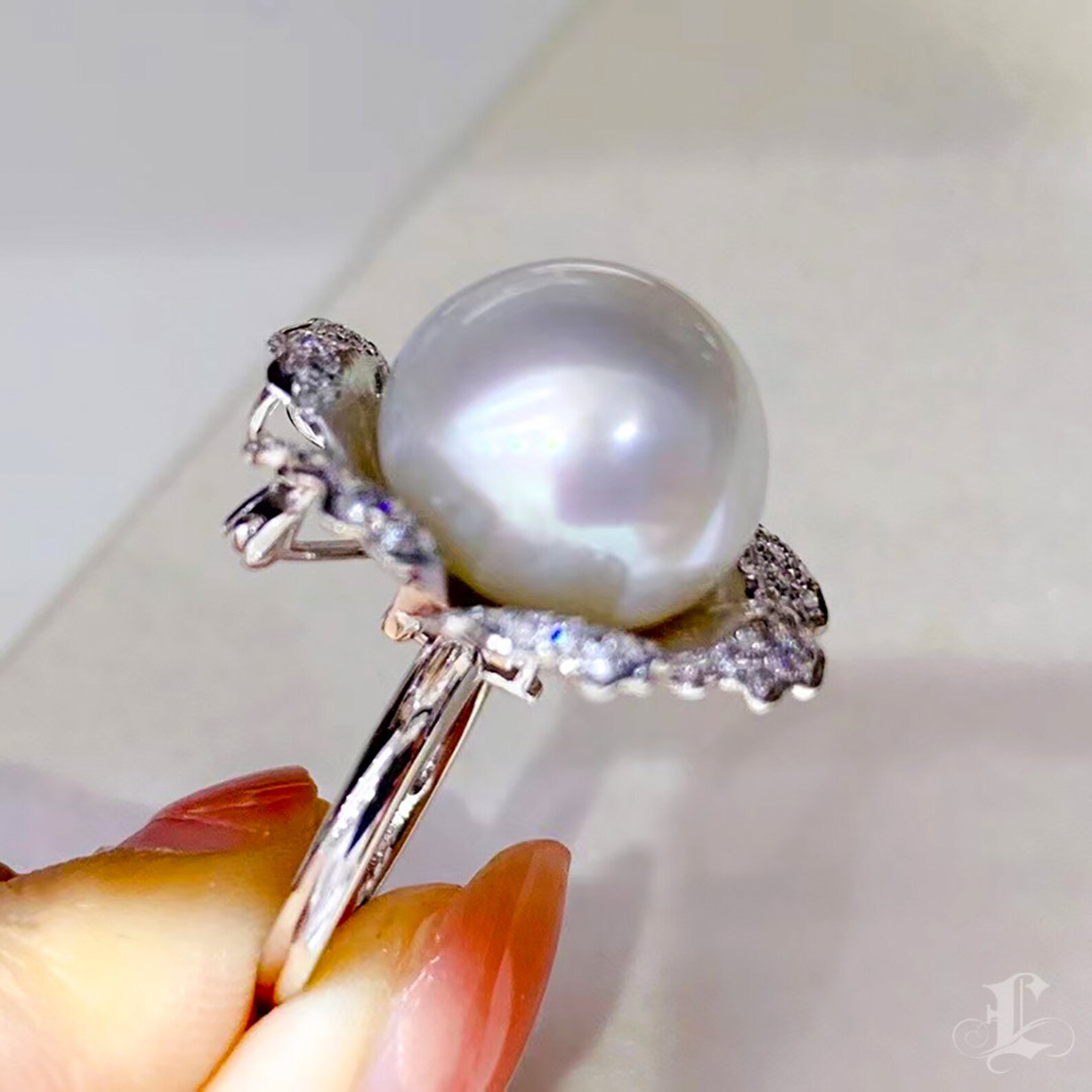 Transformable Diamond and AAAA 15-16 Mm South Sea Pearl Ring Pendant - Etsy
