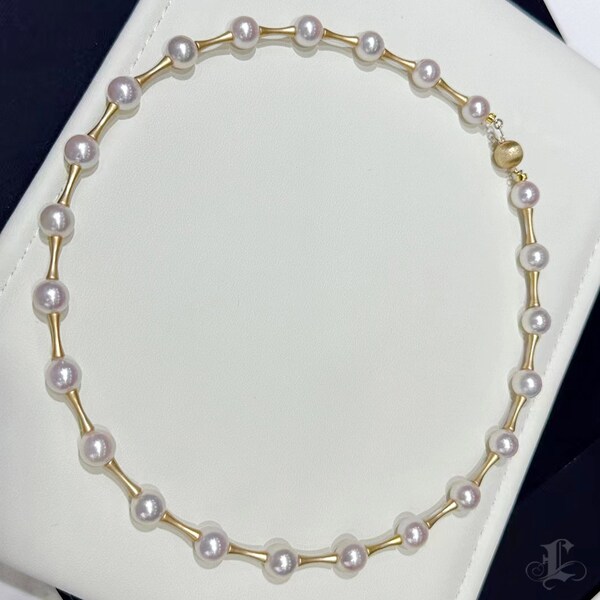 5 Mm. Akoya Pearl Necklace - Etsy