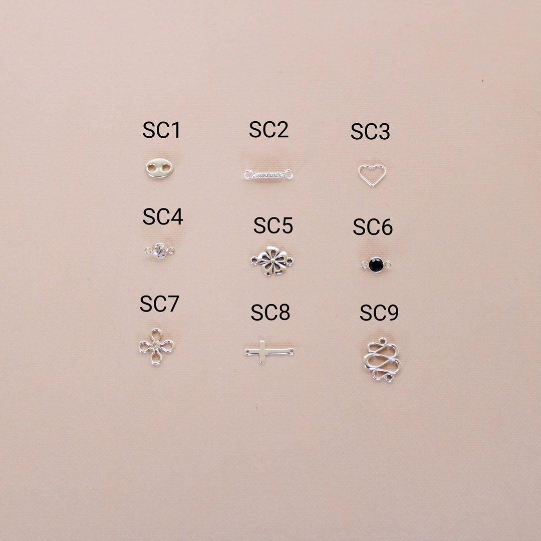 Permanent Jewelry Charms, Sterling Silver Charm Connectors, Permanent ...