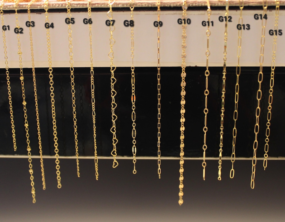 14K Gold Filled Chain for Permanent Jewelry, GF Chain by Foot ...