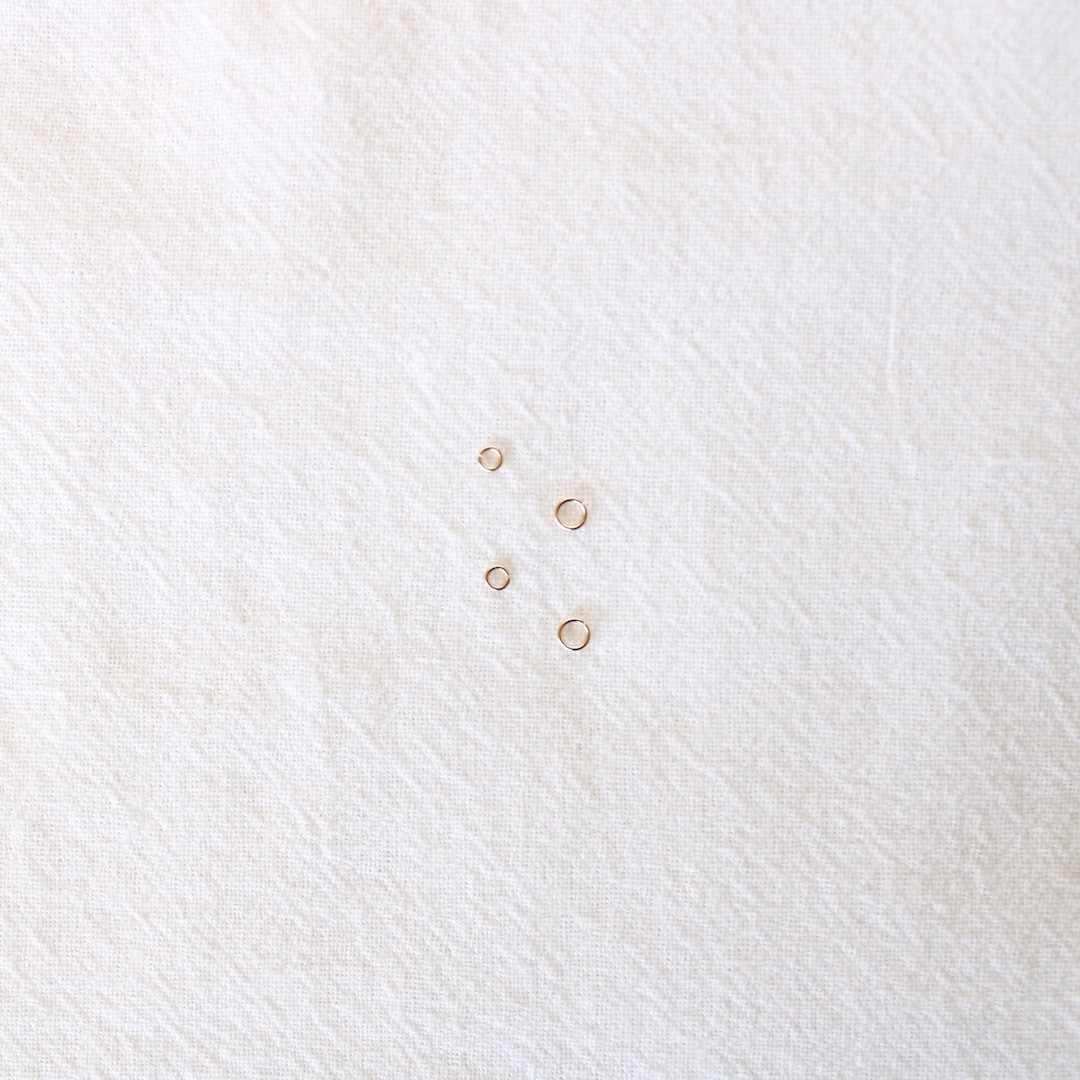 14K Solid Gold Open Jump Rings, 2.8mm 3.7mm Solid Gold Jump Rings, 22 ...