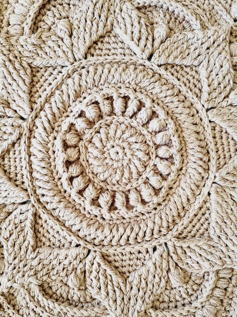 CROCHET PATTERN - Crochet Floor Rug Pattern, Chunky Crochet Tutorial ...