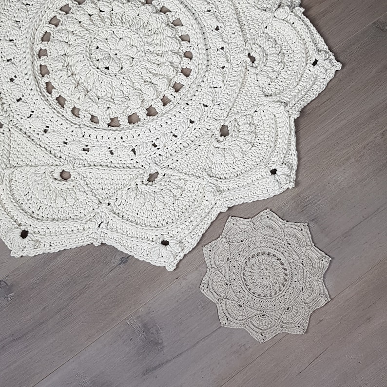 CROCHET PATTERN Crochet doily pattern floor rug pattern | Etsy