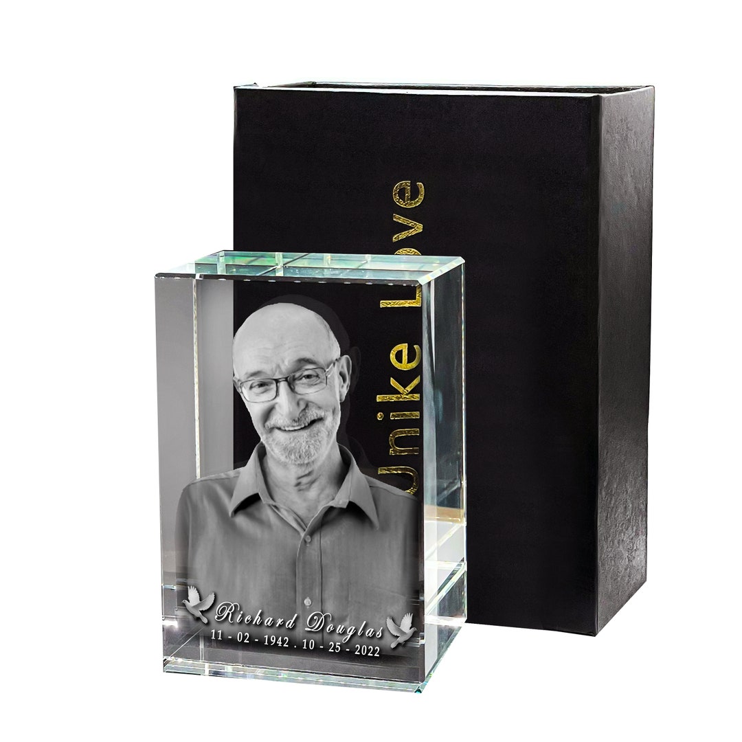 Custom 3D Crystal Photo Tower | Memorial Keepsake Gift - Etsy