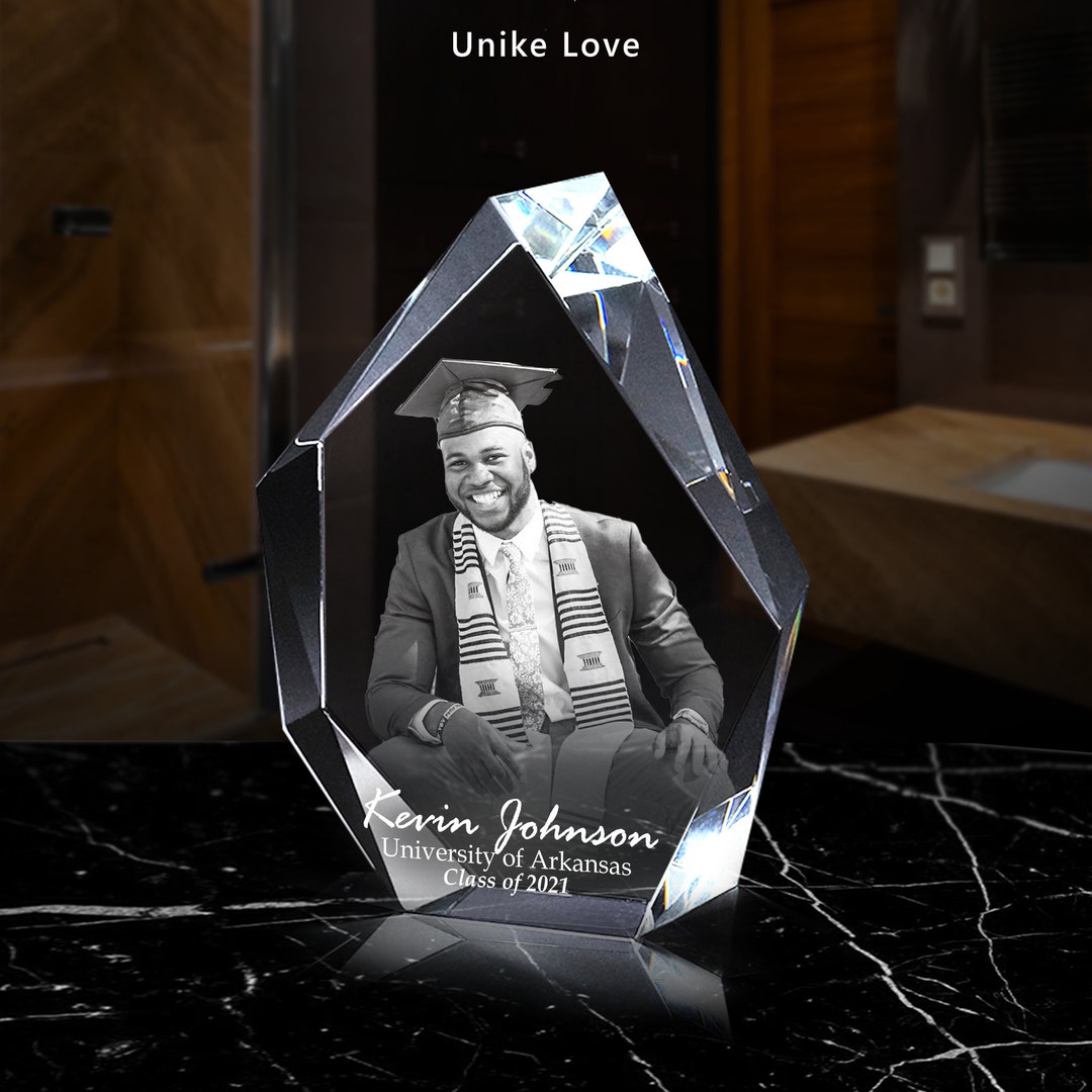 3D Crystal Photo Graduation Gift | Personalized Laser-etched Keepsake ...