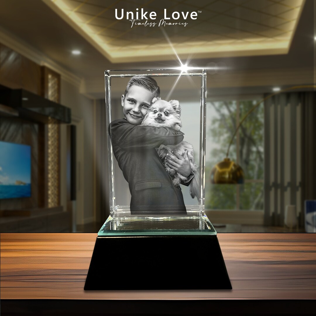 Personalized Crystal Photo Paperweight - Etsy