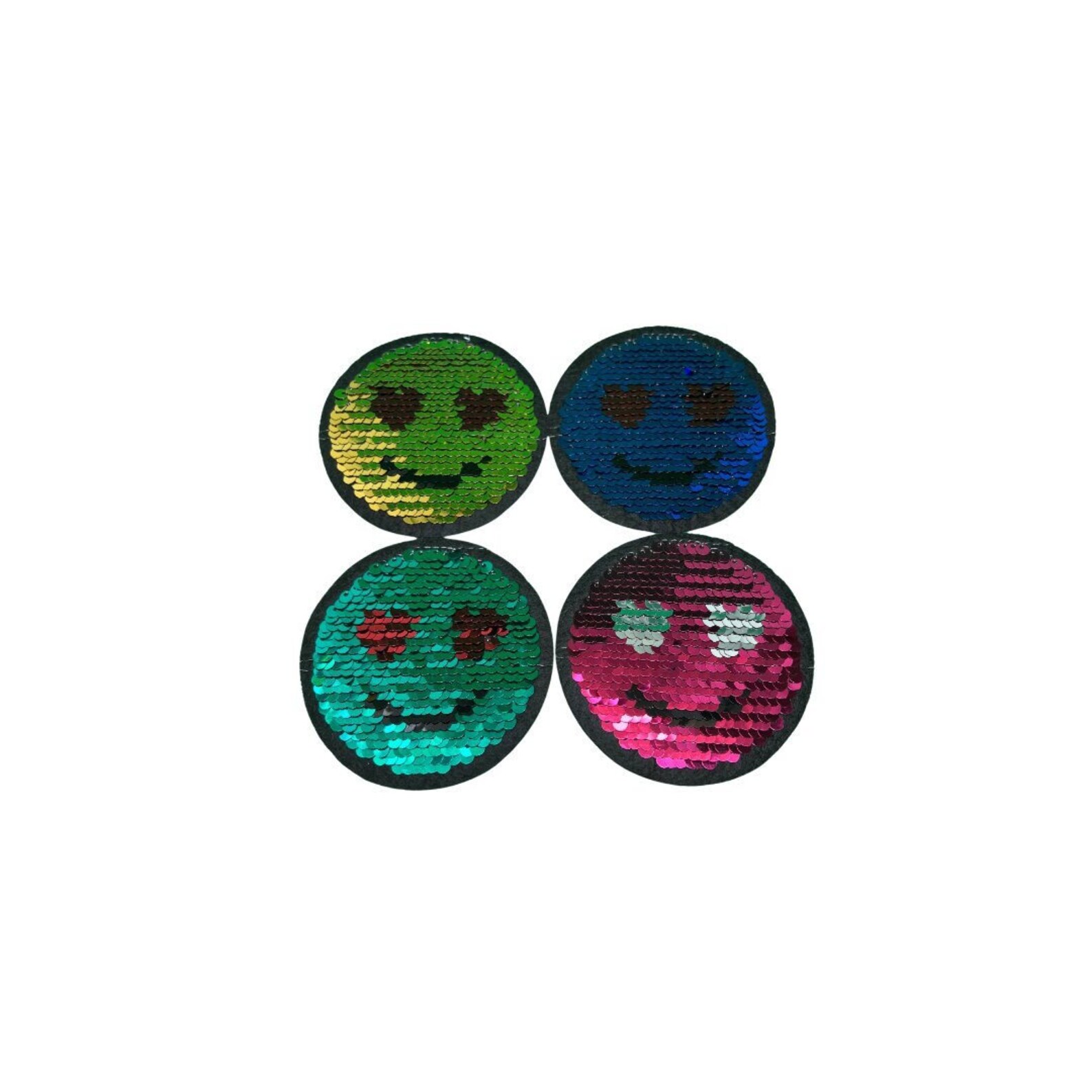 Reversable Sequence Smiley Face Patch - Etsy