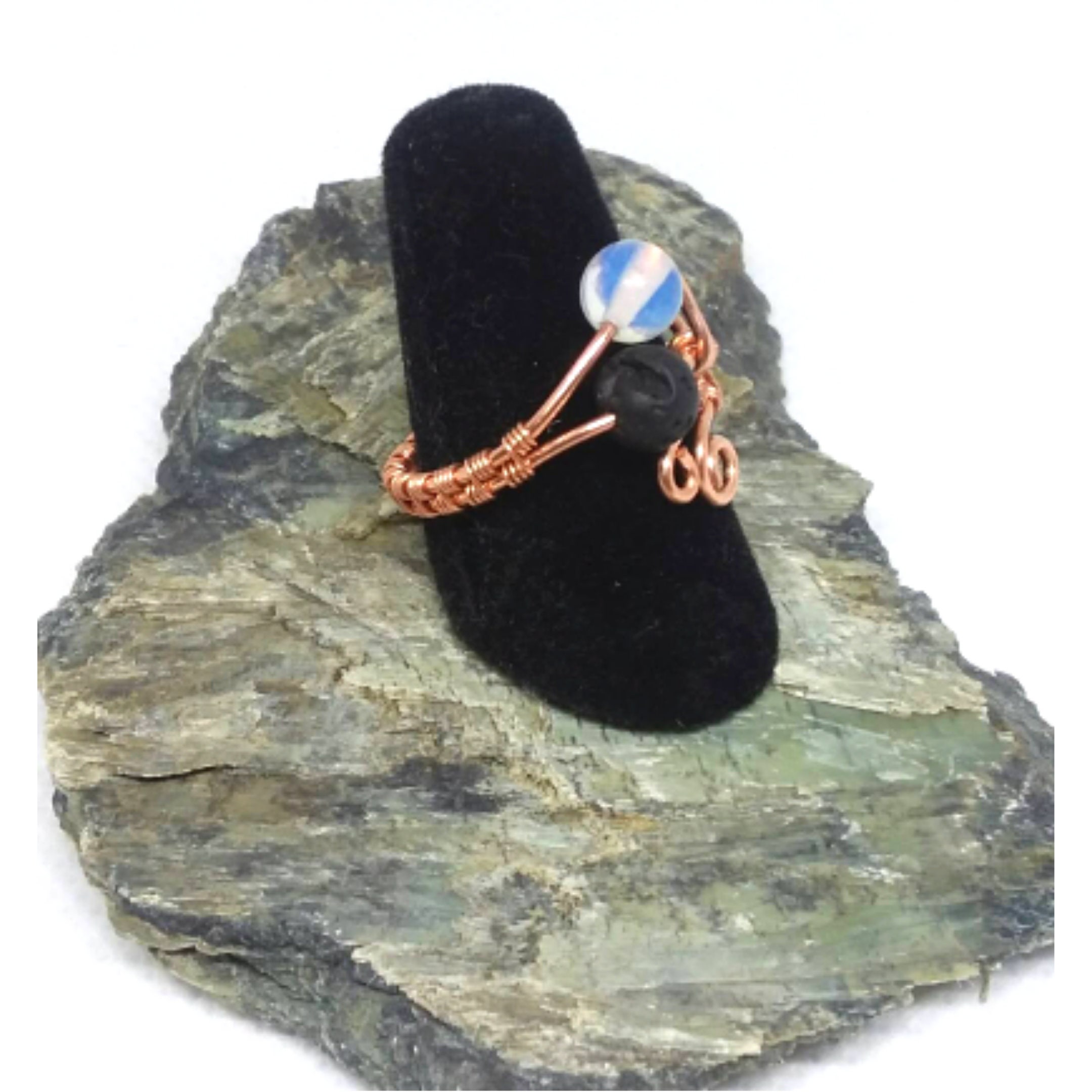 Essential Oil Ringturquoise Ring Opalite Ring Tigers Eye - Etsy