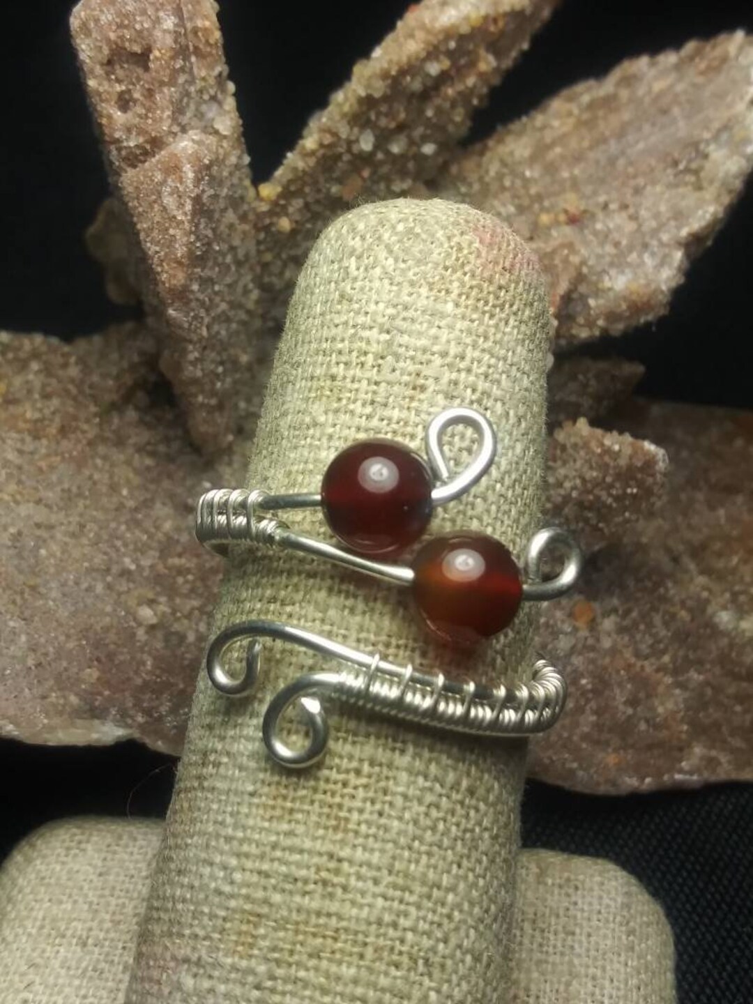 Fire Agate Ring, Sterling Silver Ring, Agate Ring, Fire Agate Jewelry ...