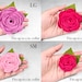 Pink Rose for Pet Collar, Pink Rose for Dog Collar, Flower Collar ...