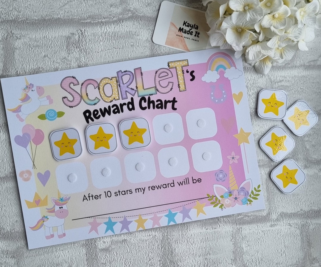 Rewards Chart Children's Reward Charts Personalised - Etsy