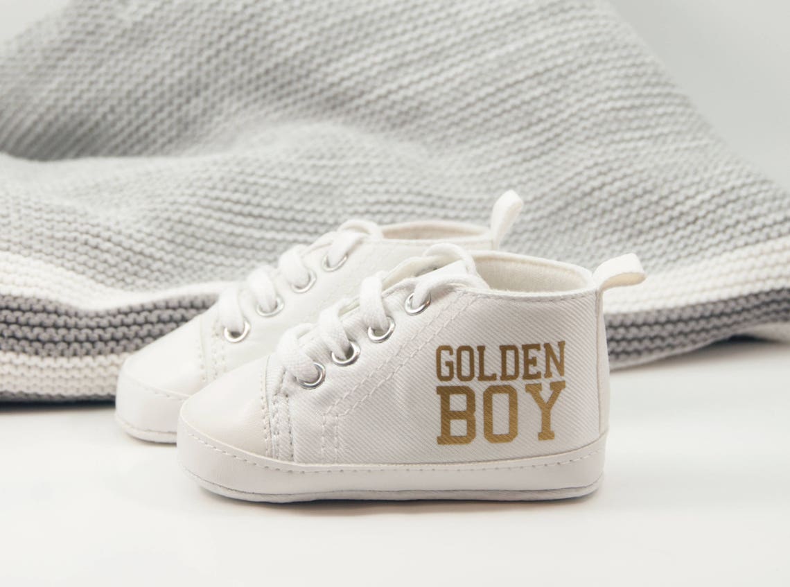 Golden Boy Baby Shoe First Birthday Gift Photo Shoot 1st - Etsy