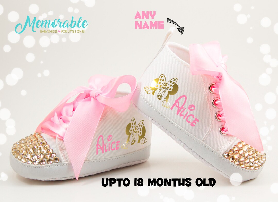 Minnie Mouse Baby Shoes, First Birthday, Baby Shower, Disney Minnie ...