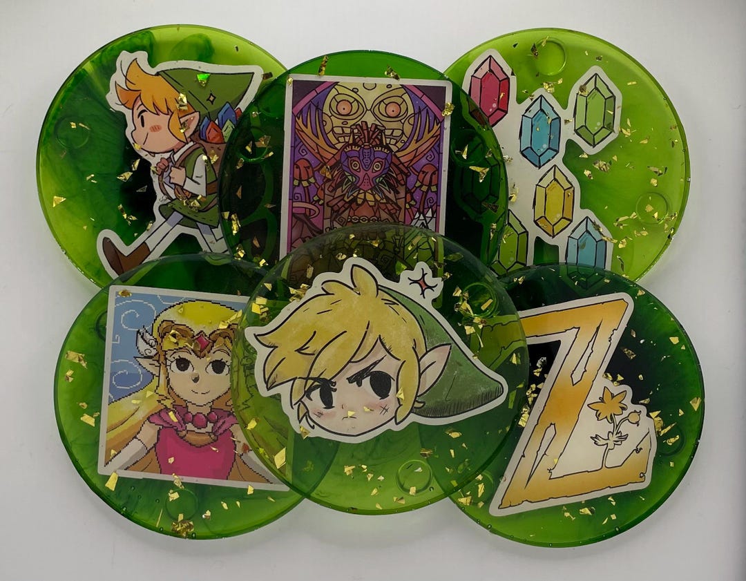 Set of 6 Resin Coasters - Legend of Zelda - Etsy