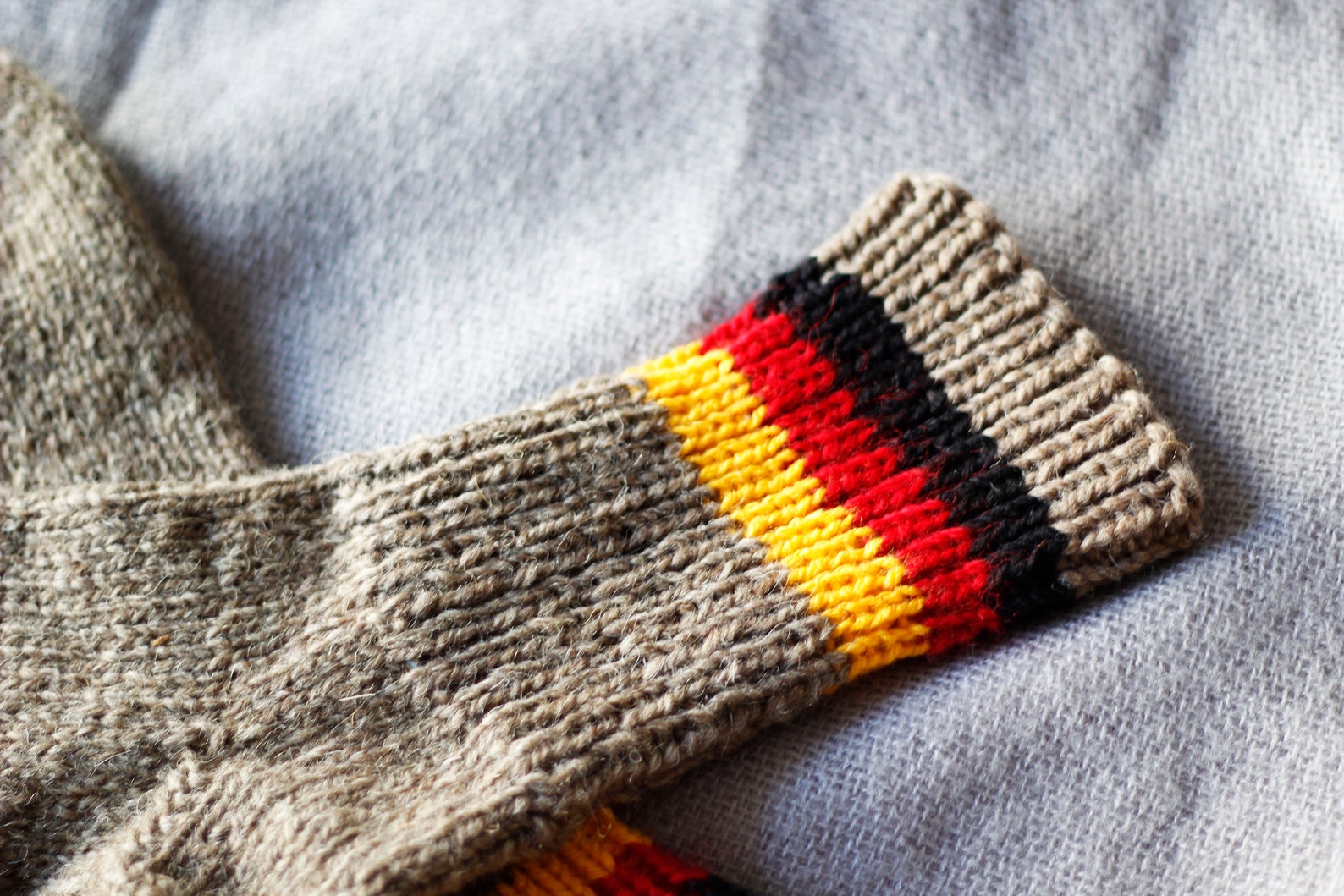 Hand-knitted German Flag 100% Wool Socks, Winter Warmth - Etsy