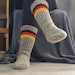 Hand-knitted German Flag 100% Wool Socks, Winter Warmth - Etsy