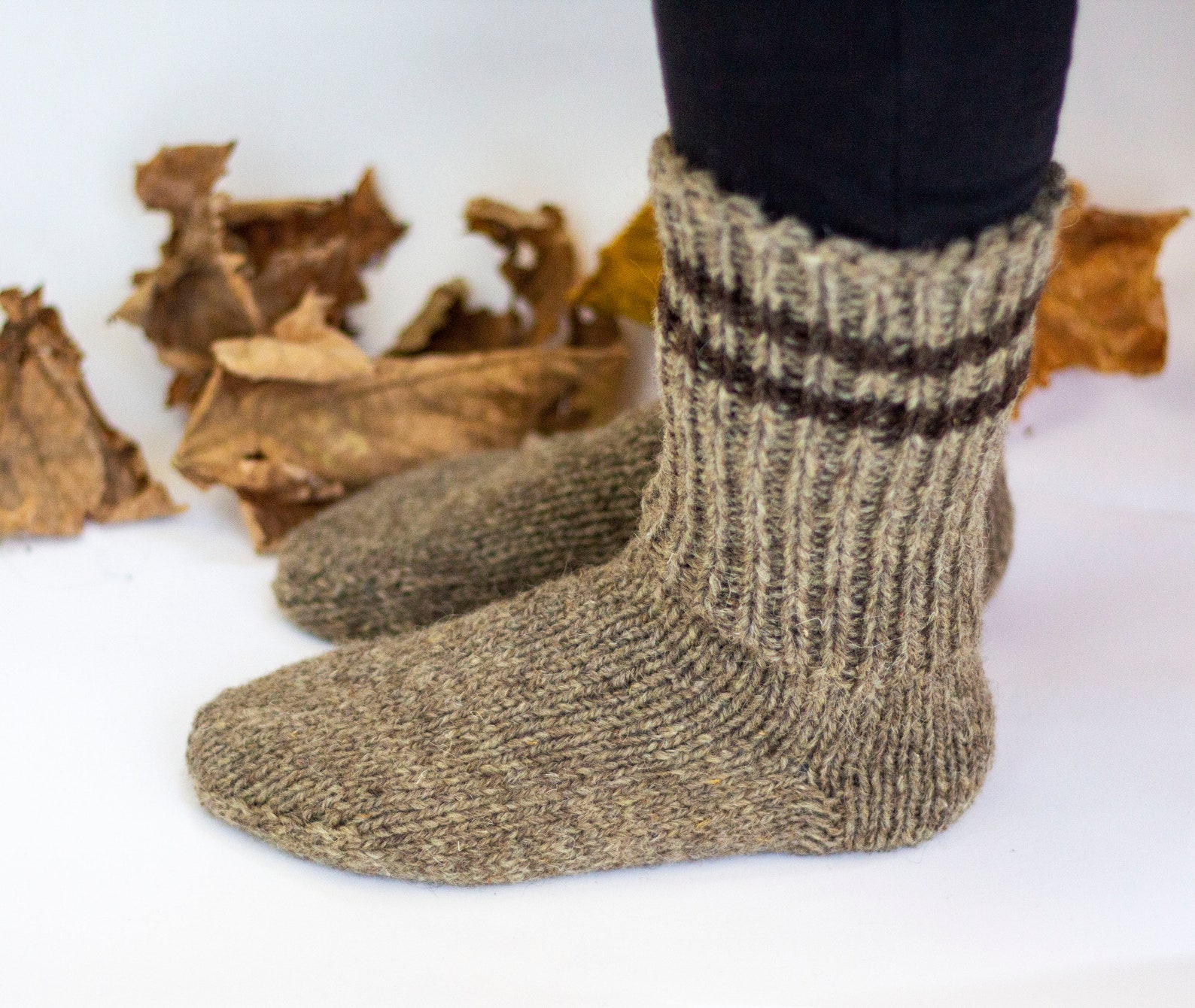 Hand Knitted Wool Socks Thick Warm Winter Socks | Etsy