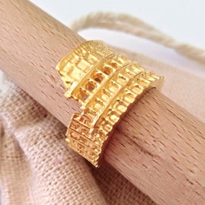 Gold Colosseum Ring, Sterling Silver Colosseum Ring, Women's Rose Gold ...