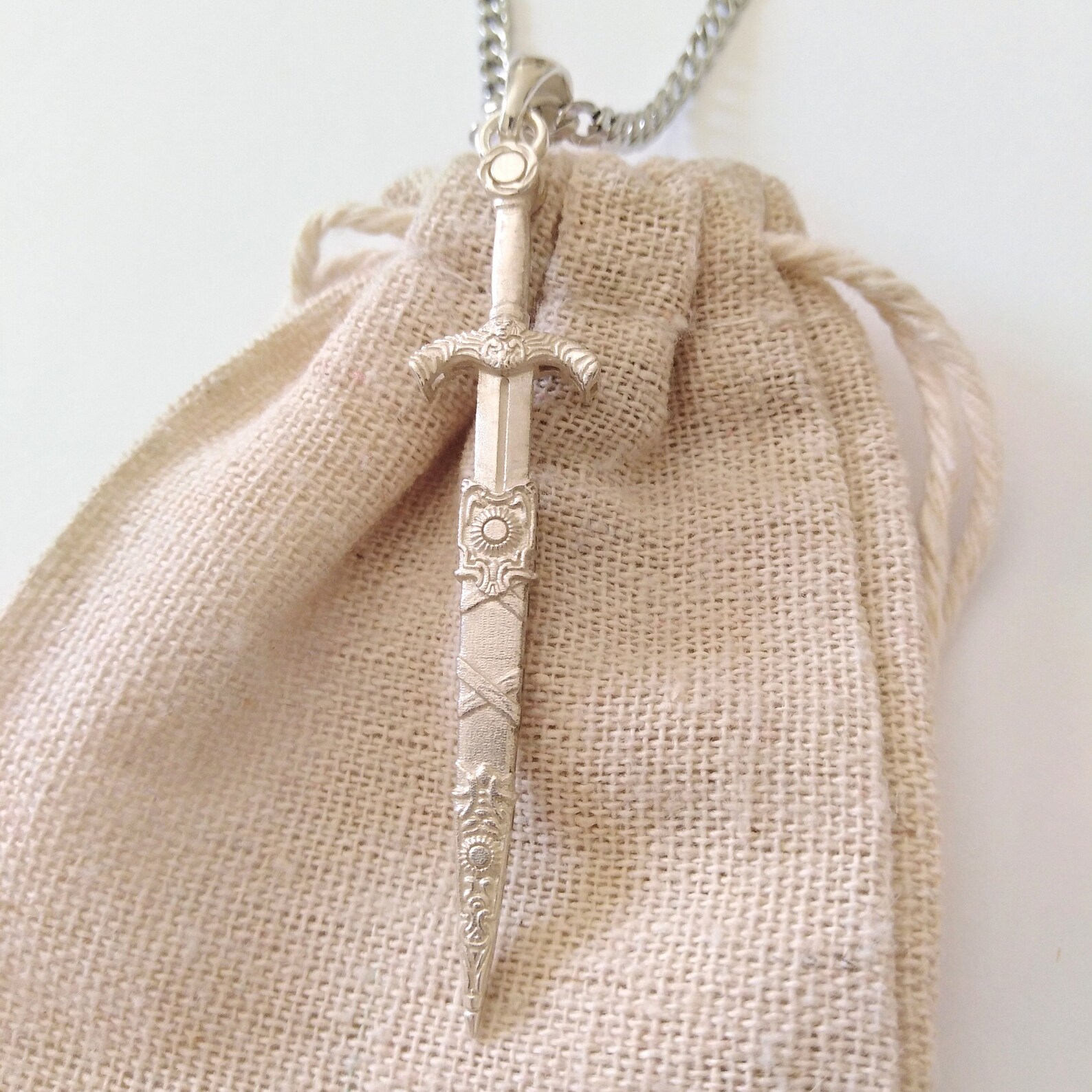 Gold Plated Sword Pendant | Silver 925 Handmade Sword Necklace | Sword ...