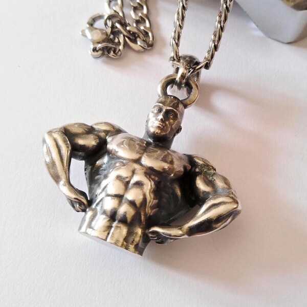 Bodybuilder Necklace - Etsy