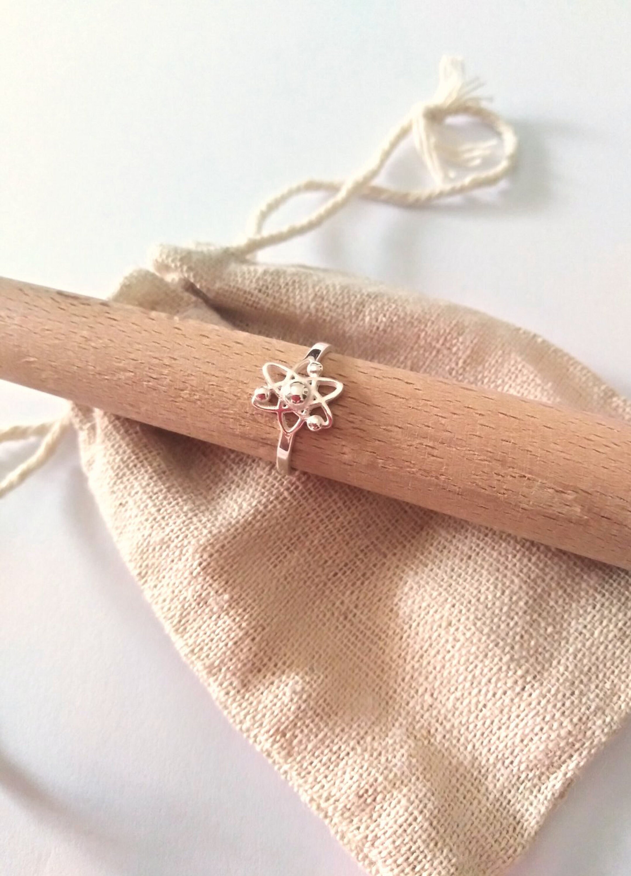 Gold Atomic Ring Silver 925 Atom Ring Atom Women's Gold - Etsy