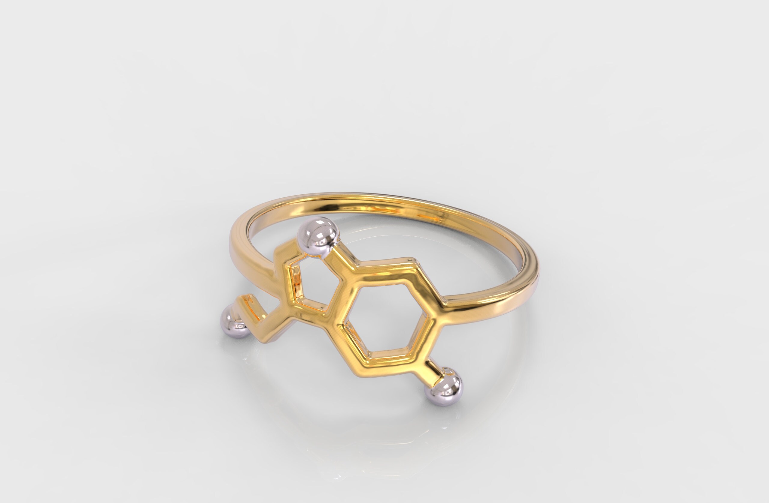 24K Gold Serotonin Ring Silver 925 Serotonin Ring Gold | Etsy