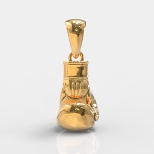Yellow Gold Boxing Glove Pendant Men's Handmade Silver 925 Box Glove Necklace Women's Rose Gold ...