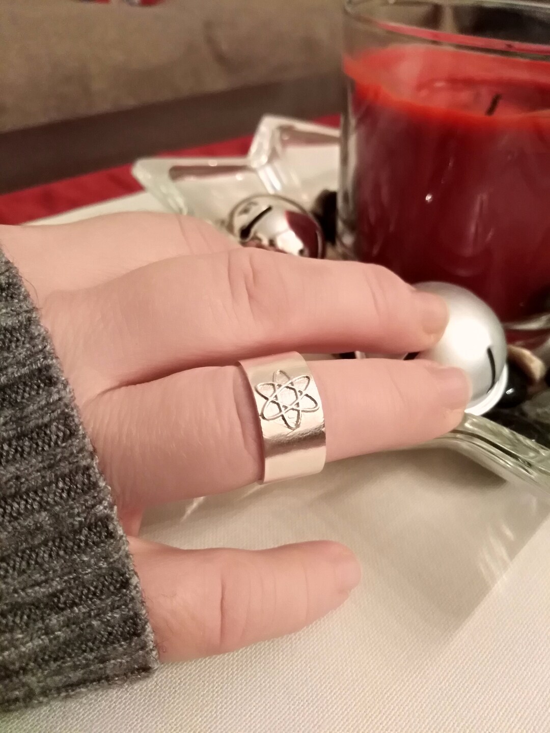 Atom Ring Atom Band Ring Science Ring Wedding Band Ring - Etsy UK