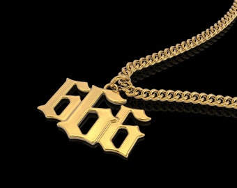 666 Silver Necklace - Etsy