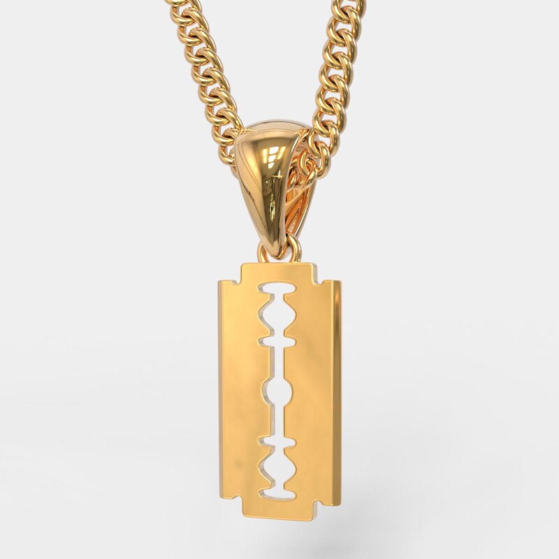 Razor Blade Necklace - Etsy