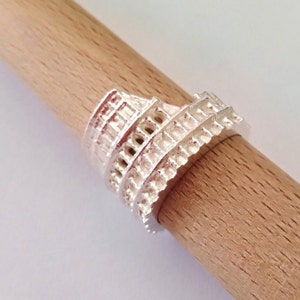 Gold Colosseum Ring, Sterling Silver Colosseum Ring, Women's Rose Gold ...