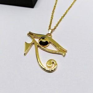 Gold Eye of Horus Pendant Eye of Horus Necklace Egyptian | Etsy
