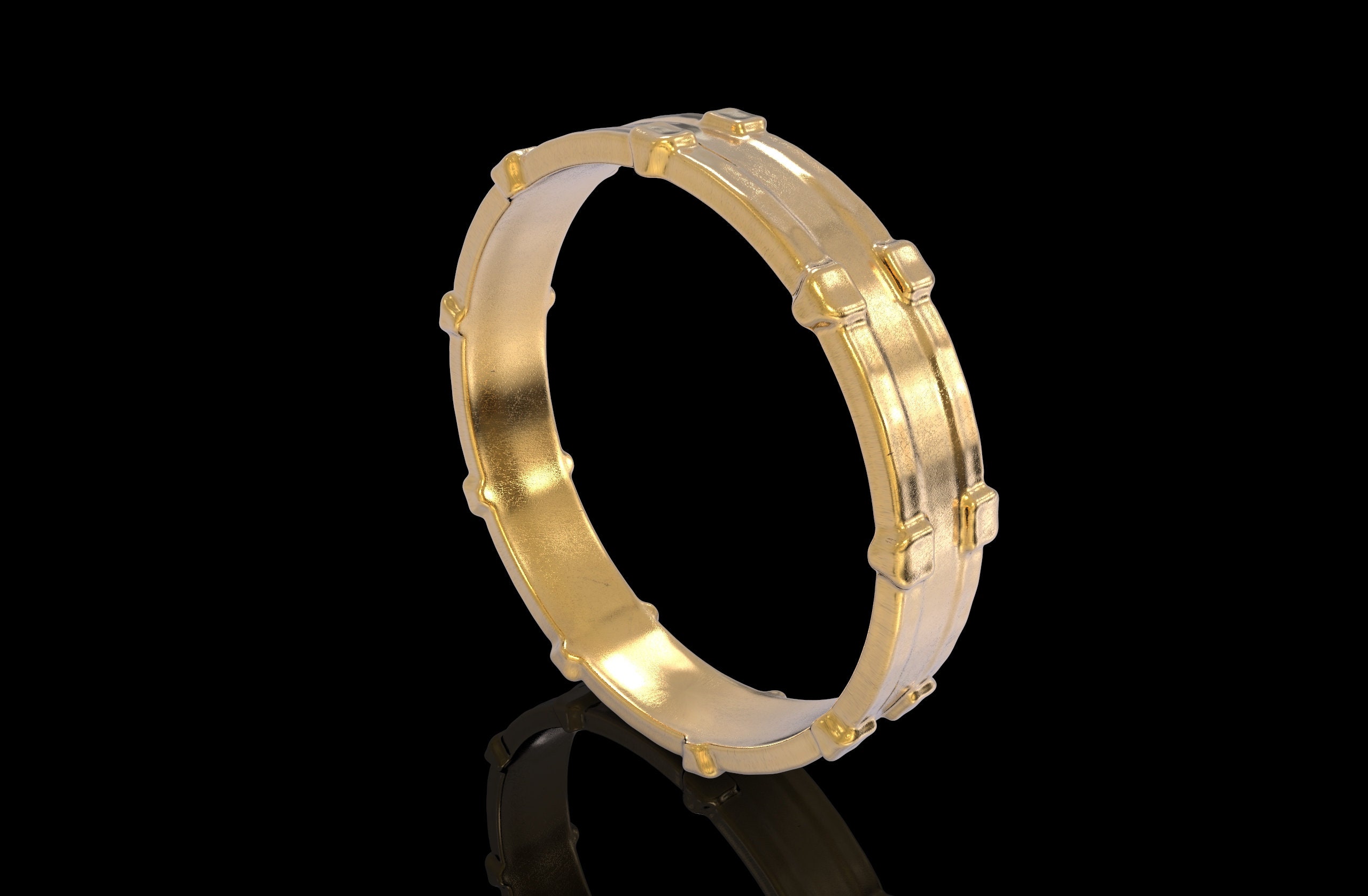 24K Gold Stargate Ring Silver 925 Stargate Ring Gold Band | Etsy