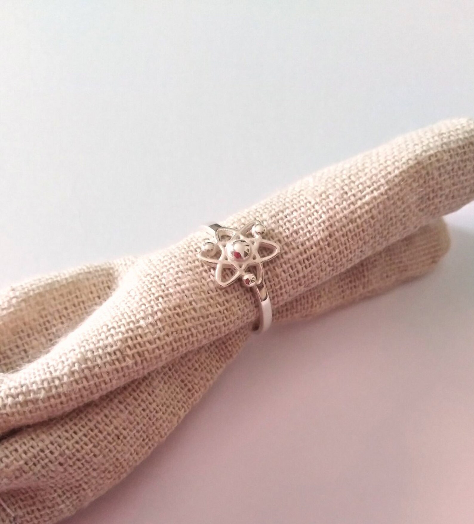 Gold Atomic Ring Silver 925 Atom Ring Atom Women's Gold - Etsy