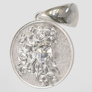 Yellow Gold Zeus Pendant | Handcrafted Silver 925 Greek God Necklace ...