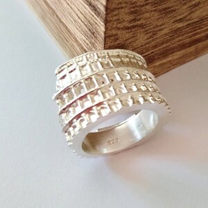 Gold Colosseum Ring, Sterling Silver Colosseum Ring, Women's Rose Gold ...