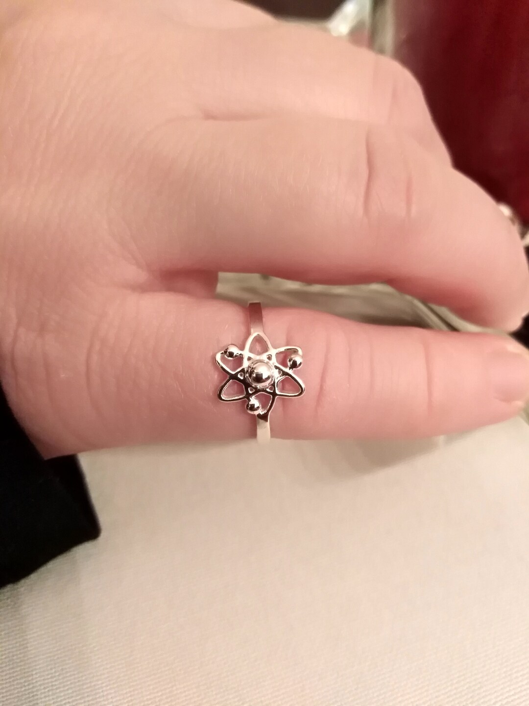 Gold Atomic Ring Silver 925 Atom Ring Atom Women's Gold - Etsy