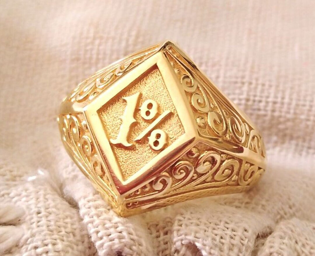 Gold 1 % Er Ring, Sterling Silver One Percent Ring, Rose Gold Biker's ...