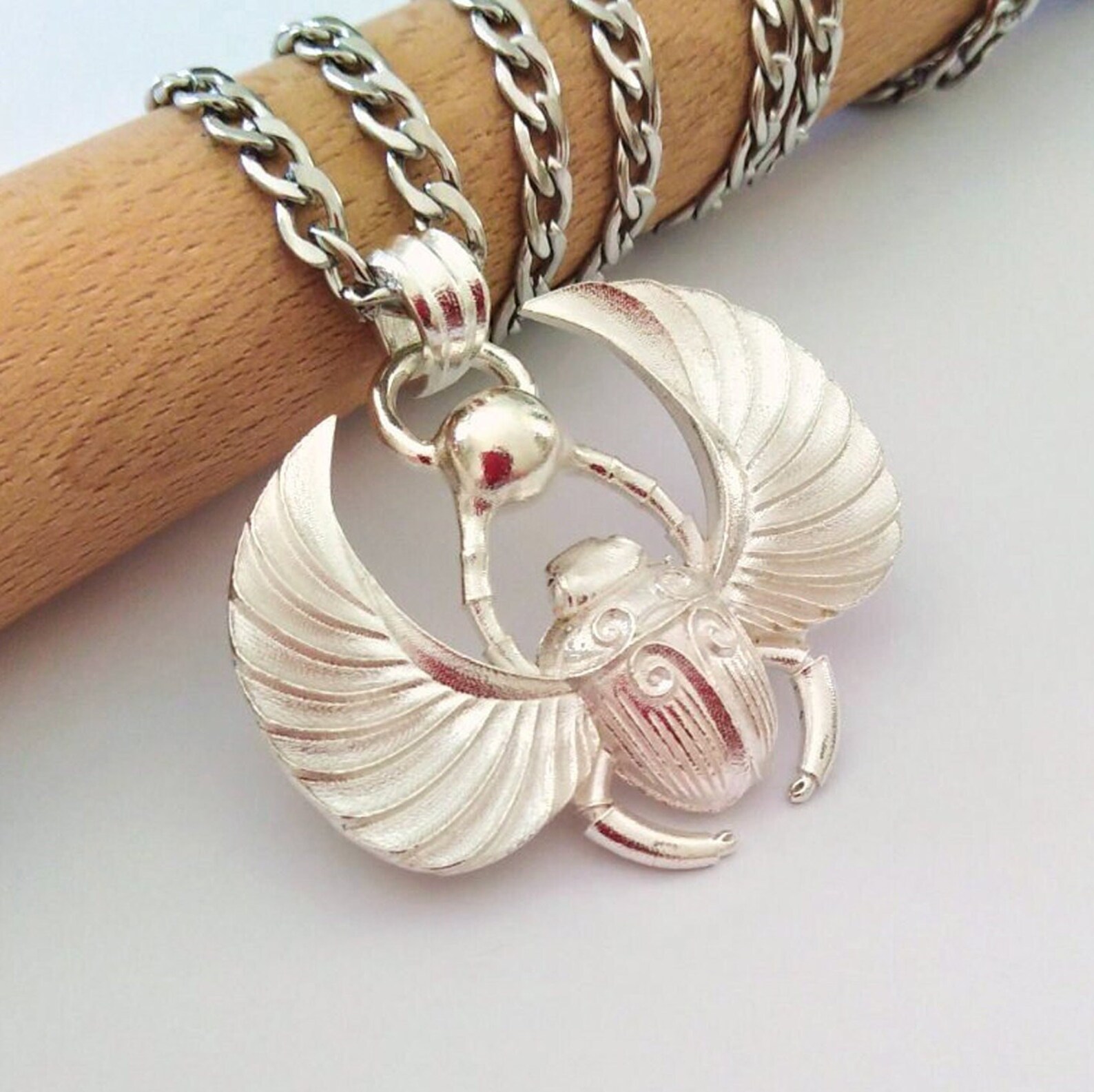 Yellow Gold Plated Egyptian Scarab Pendant | Silver 925 Egyptian Scarab ...