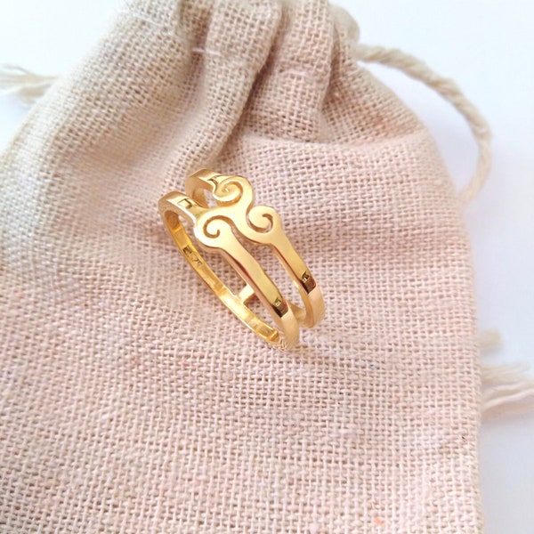 Gold Spiral Ring - Etsy