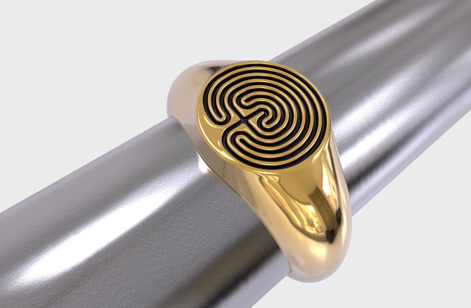 Gold Maze Ring Sterling Silver Maze Ring Men's Labyrinth - Etsy