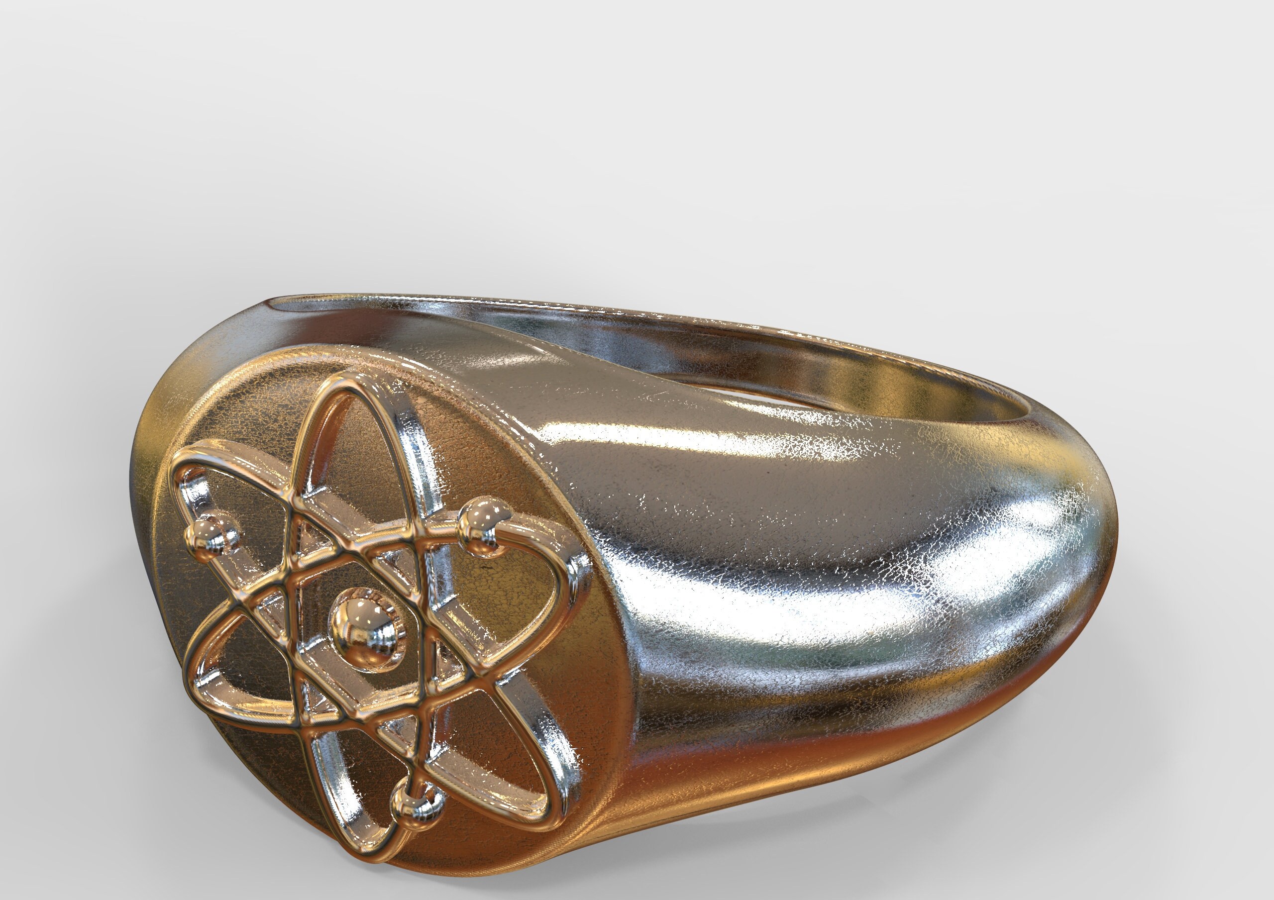 Atom Ring Atom Jewelry Atom Signet Ring Silver Atom Ring - Etsy