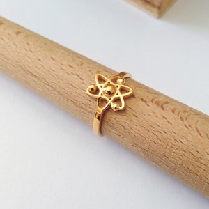 Gold Atomic Ring | Silver 925 Atom Ring | Atom | Women's Gold Science ...